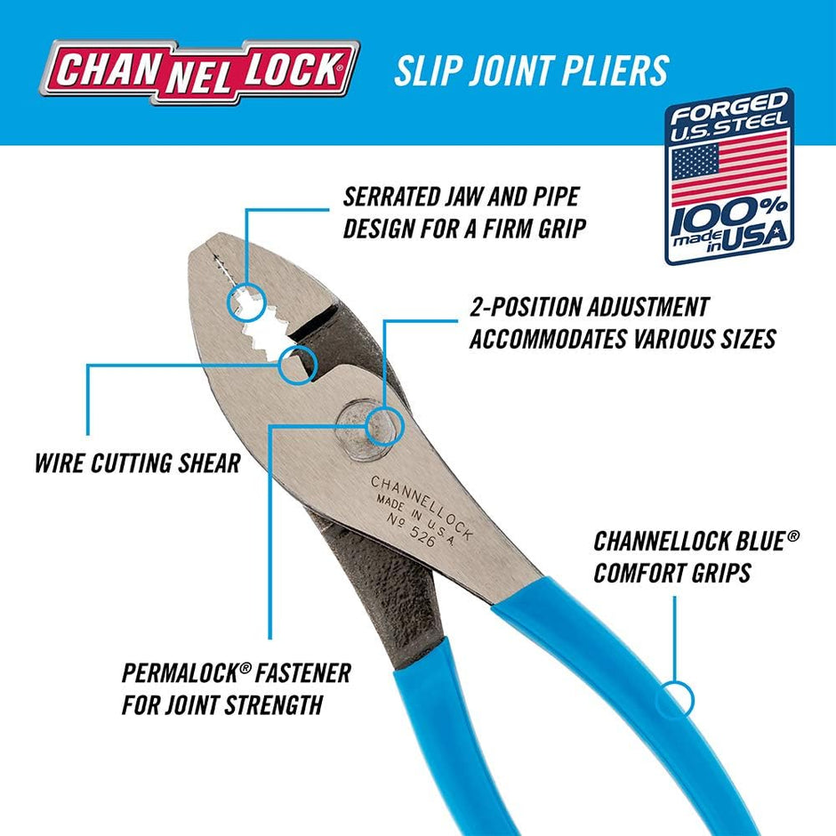 Channellock 526 Plier Slip Joint 6"