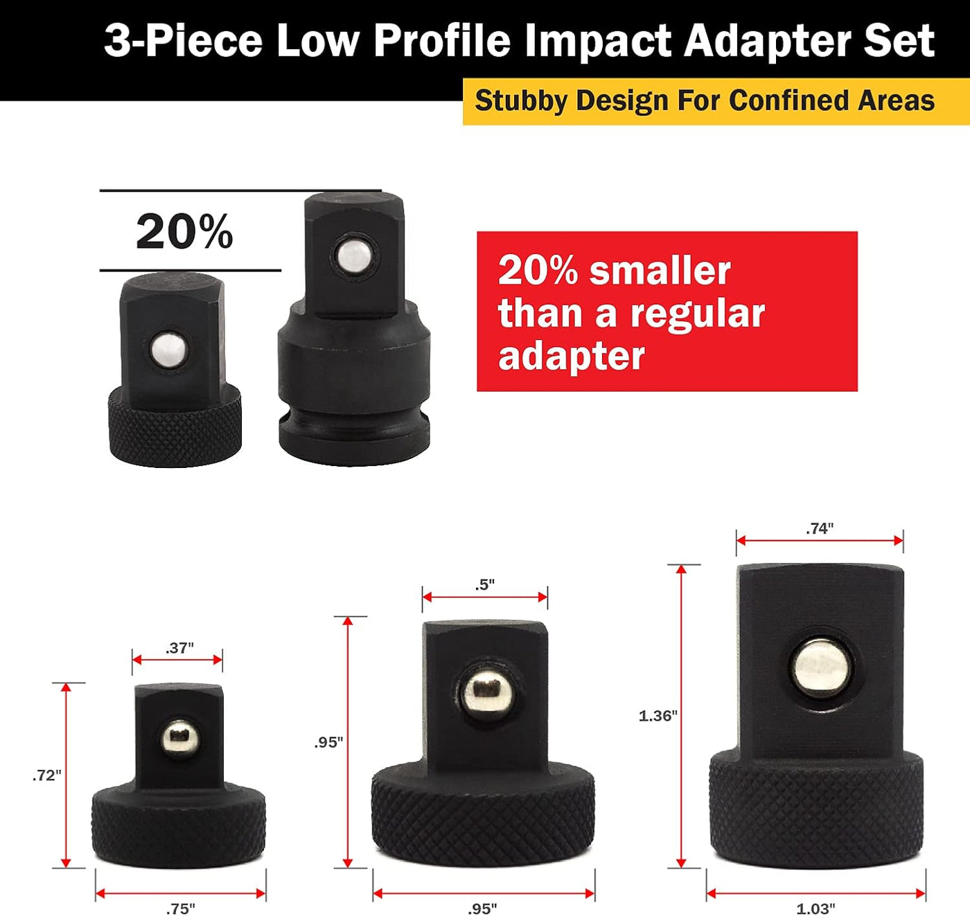 Titan Tools 30936 Low Profile Adapter Set