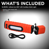 Schumacher SL360RU Red 360 Degree Lithium Ion Rechargeable Cordless LE