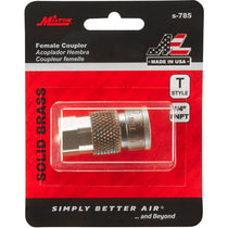 Milton S-785 1/4" FNPT Female T-Style Air Compressor Quick Connect Fit