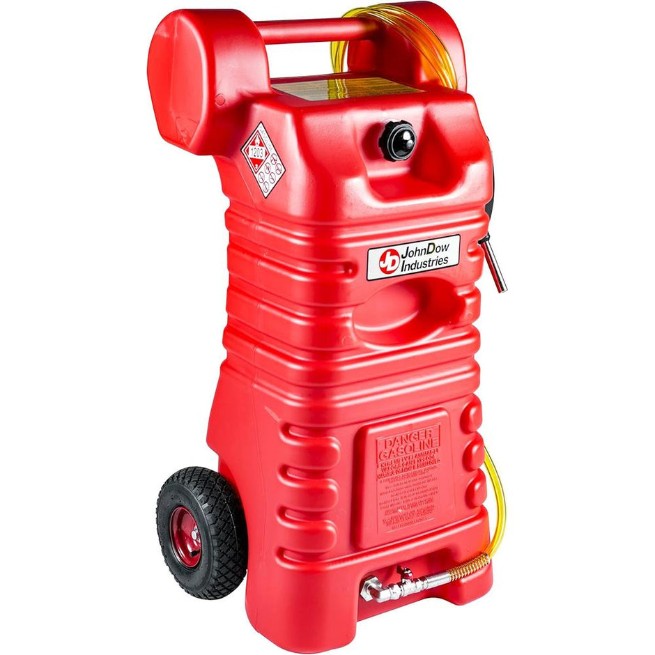 Fuel Cart FC-25PFC 25-Gallon Gravity Feed Gas Caddy, Red