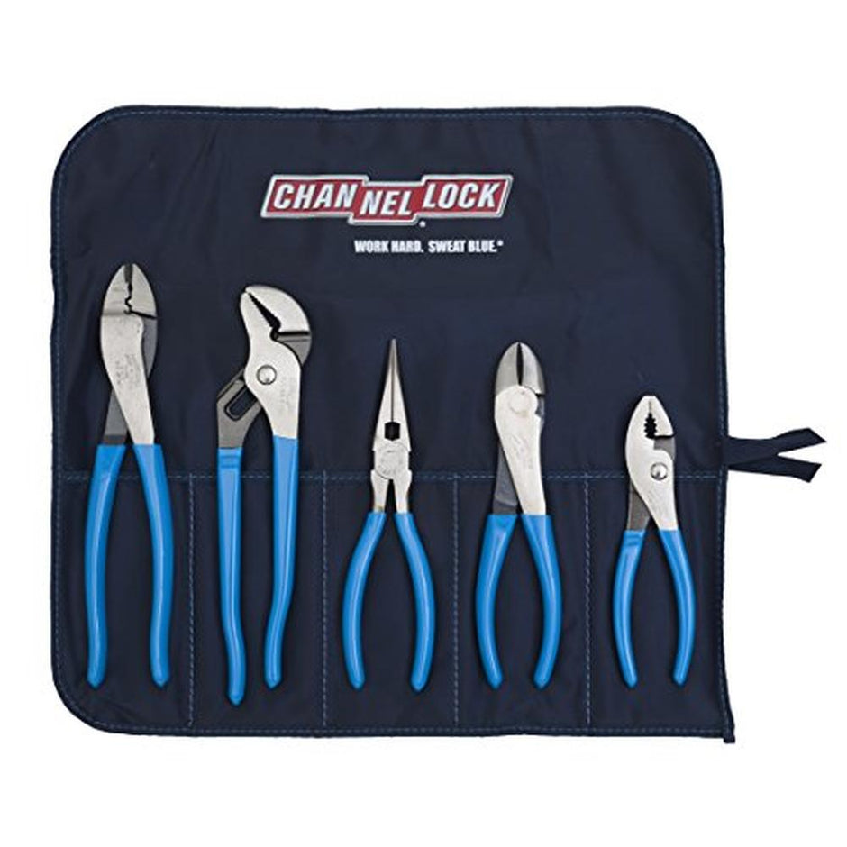 Channellock TOOL ROLL-1 Technician's Plier Set with Tool Roll, 5-Piece