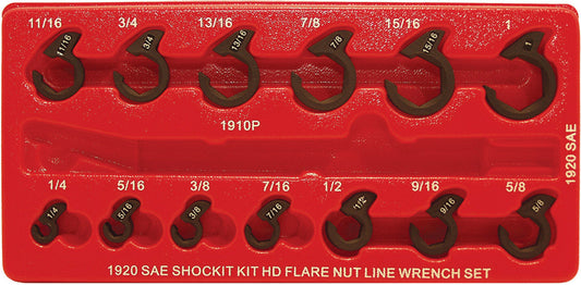 LTI Tools (Lock Technology) 1920 13-PC SAE Shockit Crows Foot Set